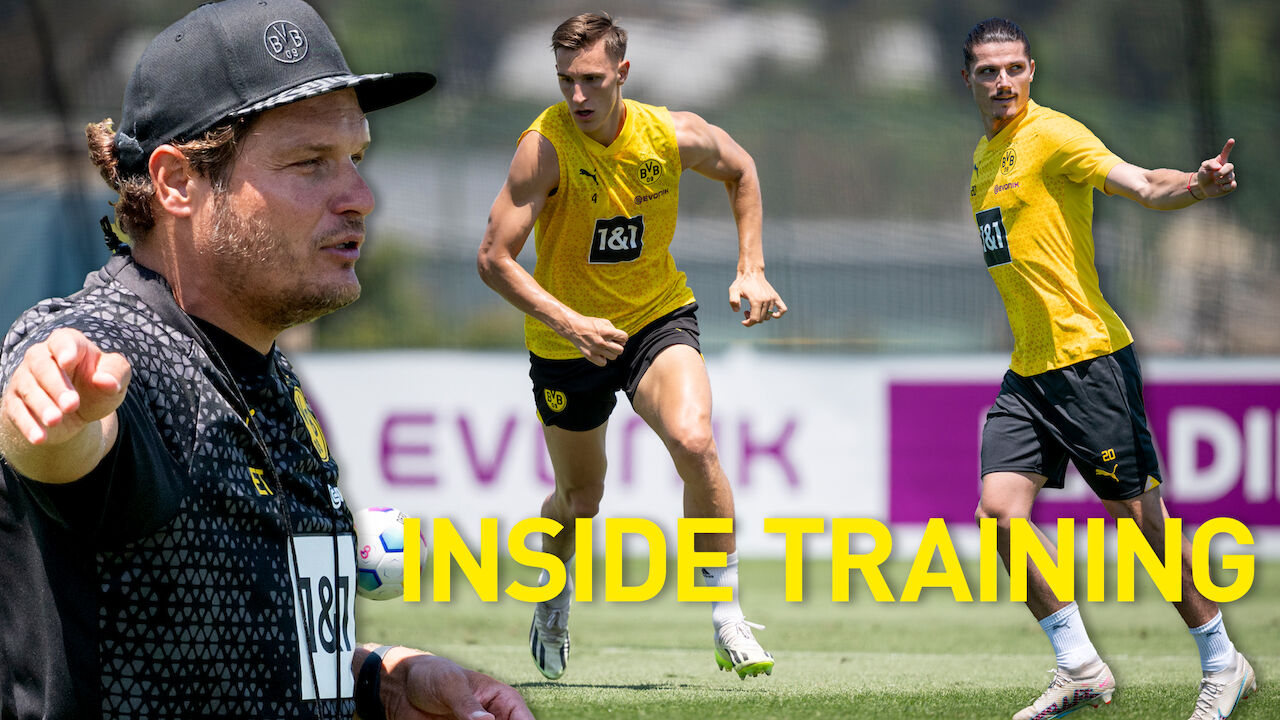 BVB-TV | 1. Einheit von Sabitzer mit der Mannschaft | Inside Training