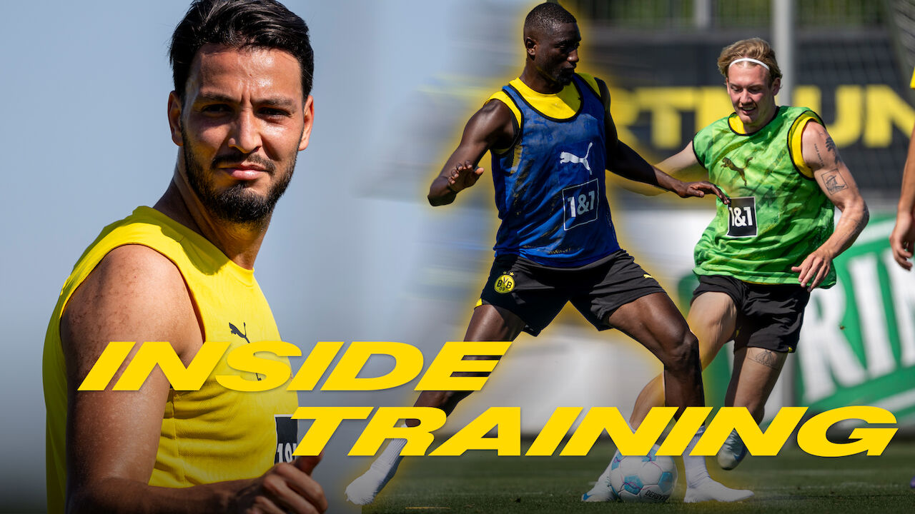 BVB-TV | Guirassy nimmt Mannschaftstraining auf | Inside Training